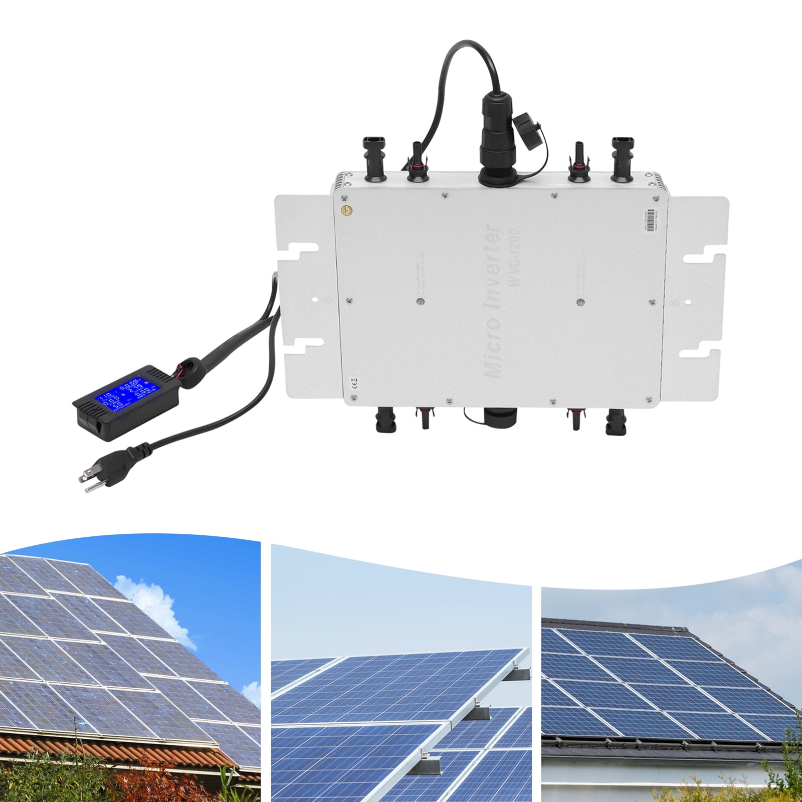 Vintoro 1200W 110V Aluminium Alloy Micro Inverter, Solar Grid Tie ...