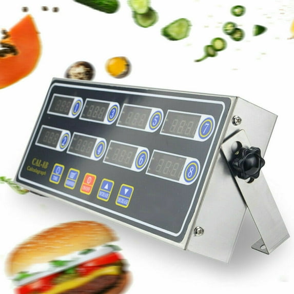 Vintoro 8 Channel Kitchen Timer, Stainless Steel Cooking Timer, Digital ...