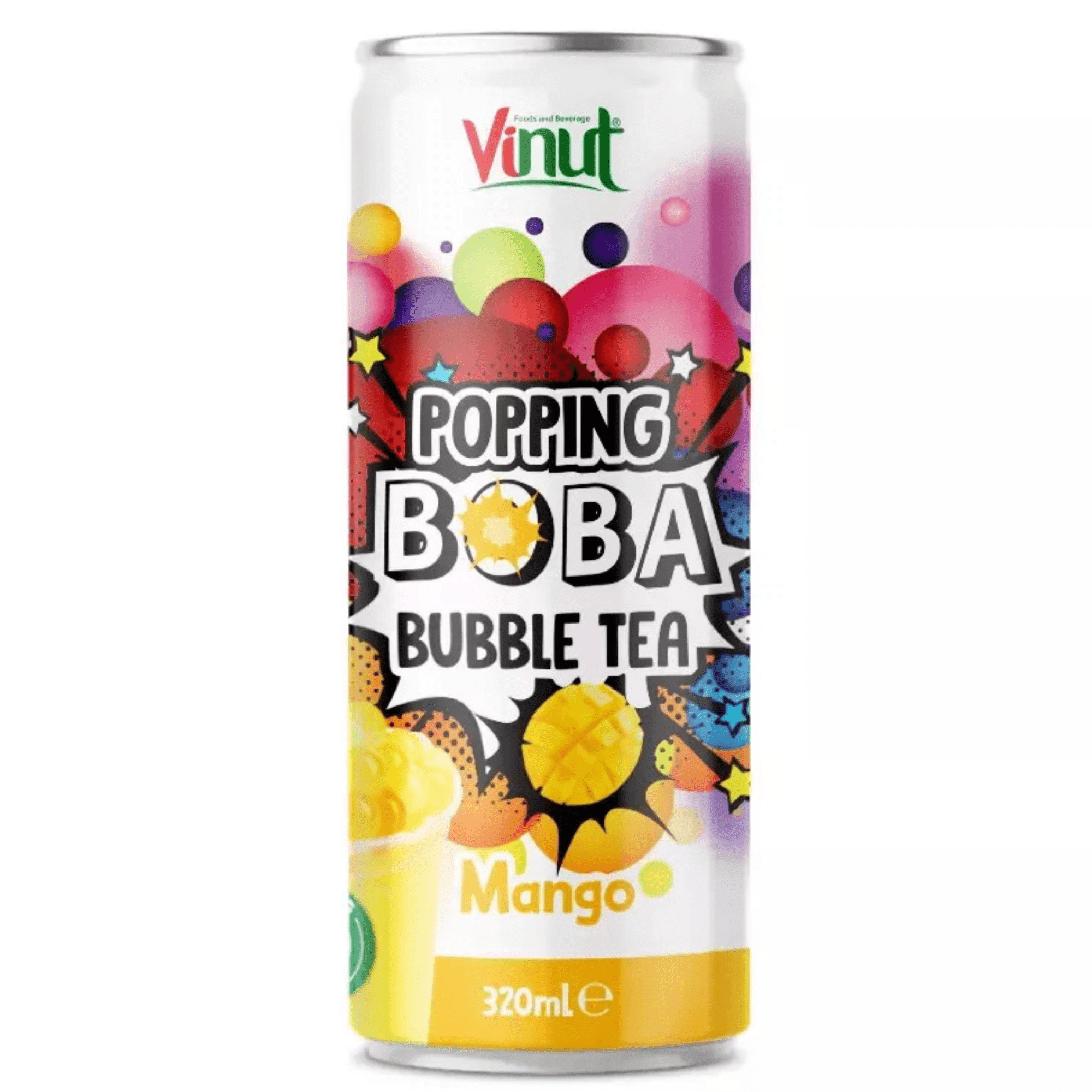 Vinut Popping Boba Bubble Tea With Mango Flavor - Walmart.com