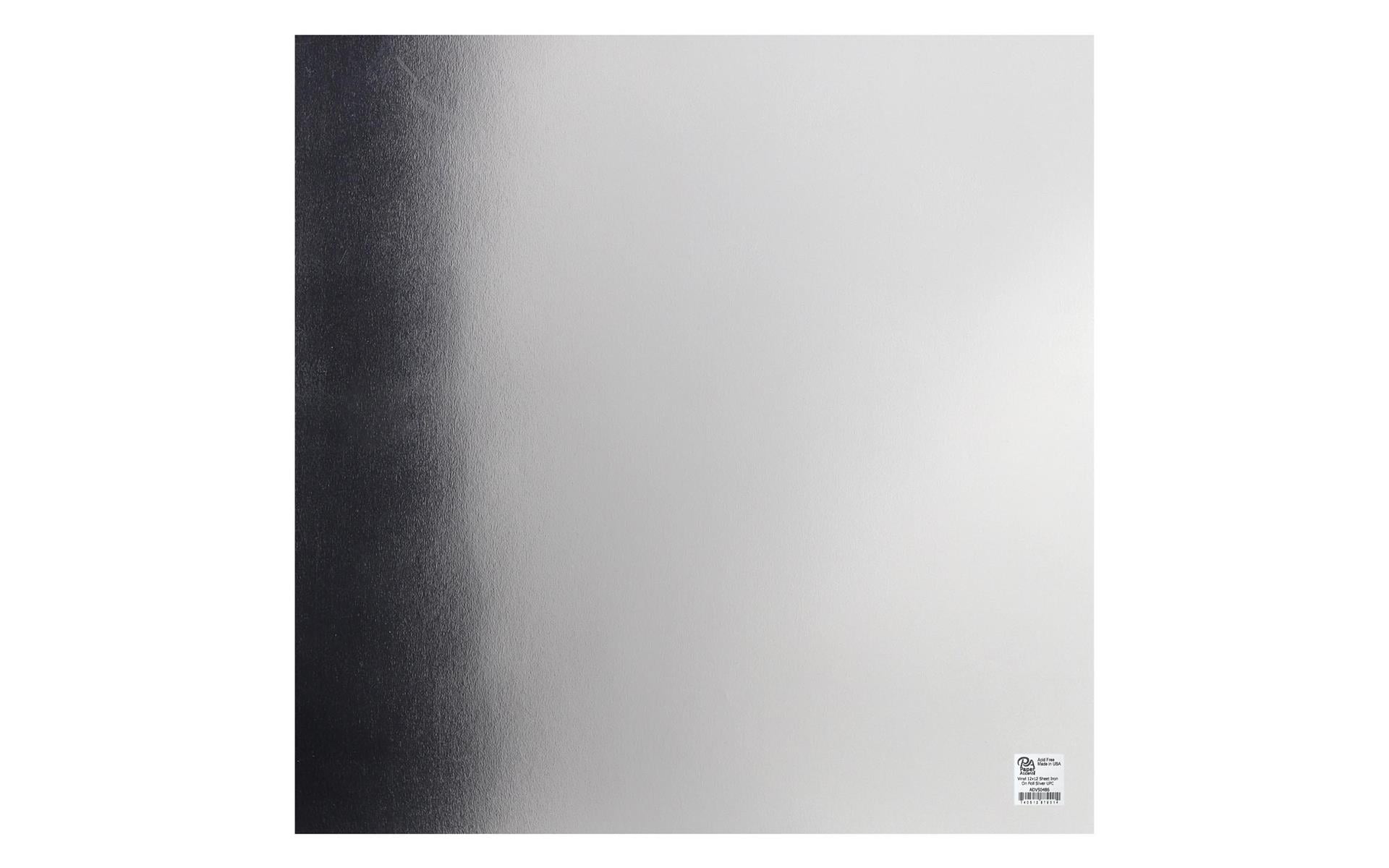 Vinyl 12x12 Sheet Iron On Foil 12pc Silver UPC - Walmart Business Supplies
