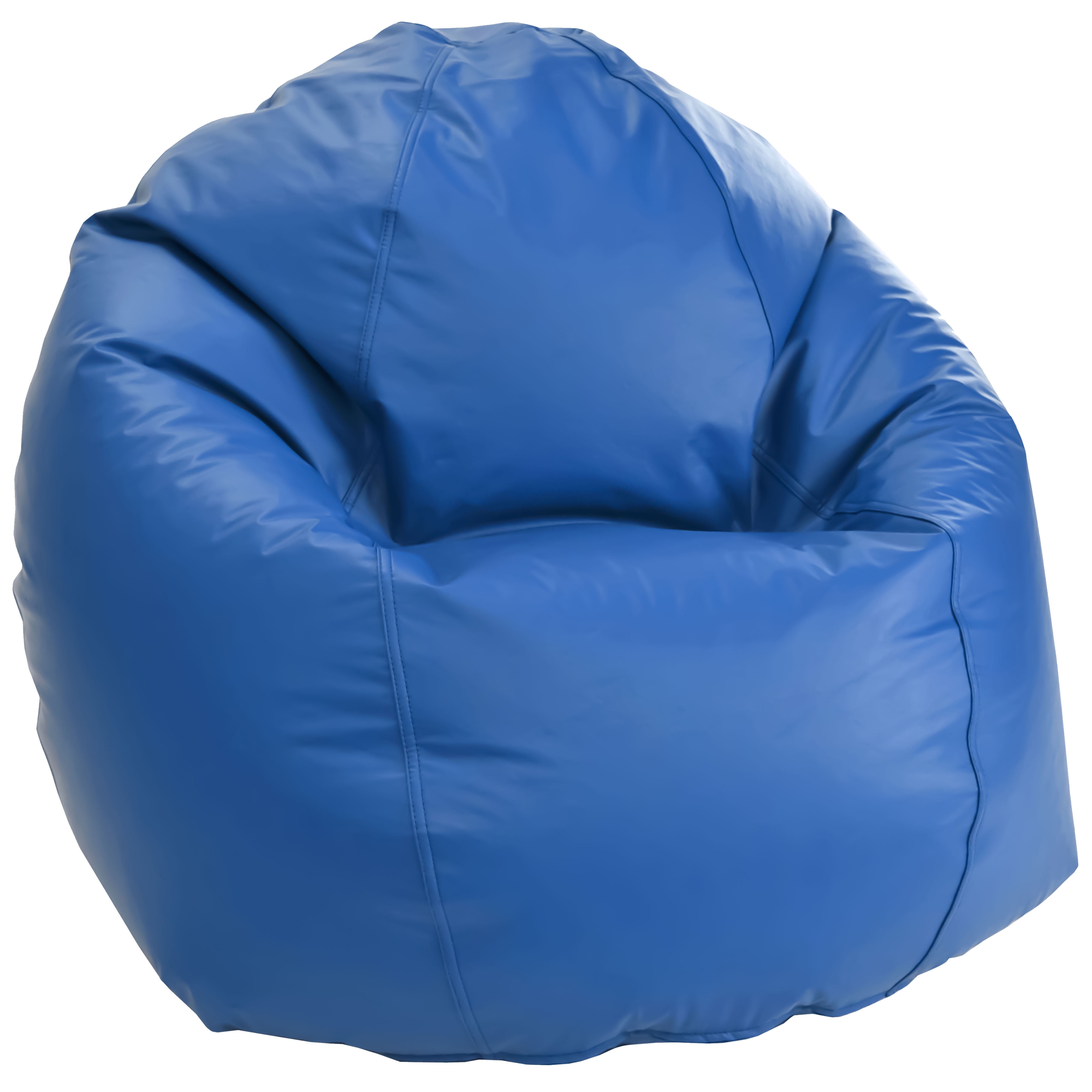Vinyl 31x33x20" Small Bean Bag Chair - w/Polystyrene Beads and CertiPUR ...