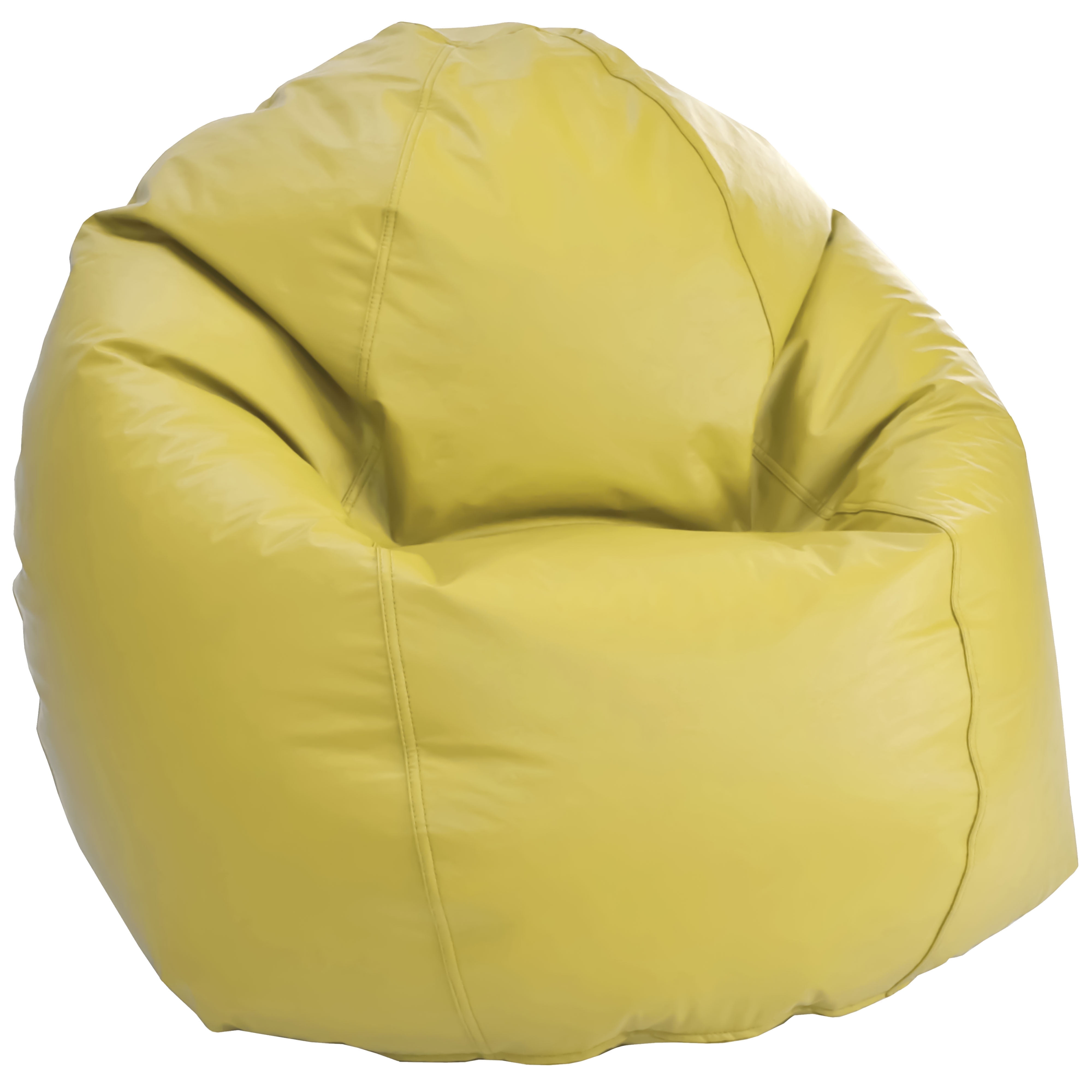 Vinyl 31x33x20" Small Bean Bag Chair - w/Polystyrene Beads and CertiPUR ...