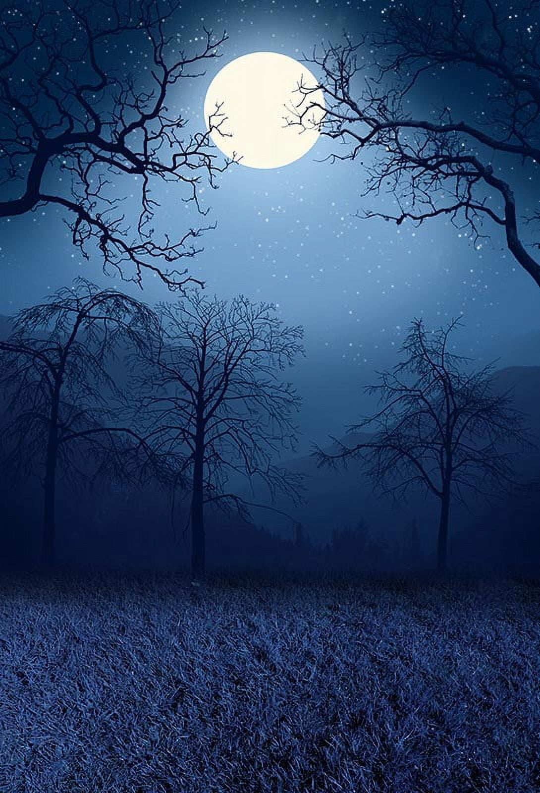 Vinyl 3D Photography Halloween Backdrops For Foto Horror Night Tree ...