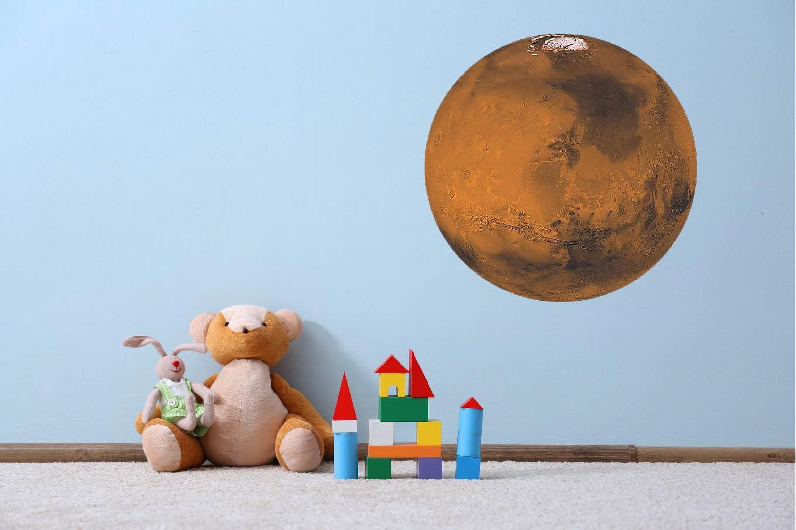 Vinyl Adhesive Mars Martian Decor Fourth Planet From Sun Adhesive Wall ...