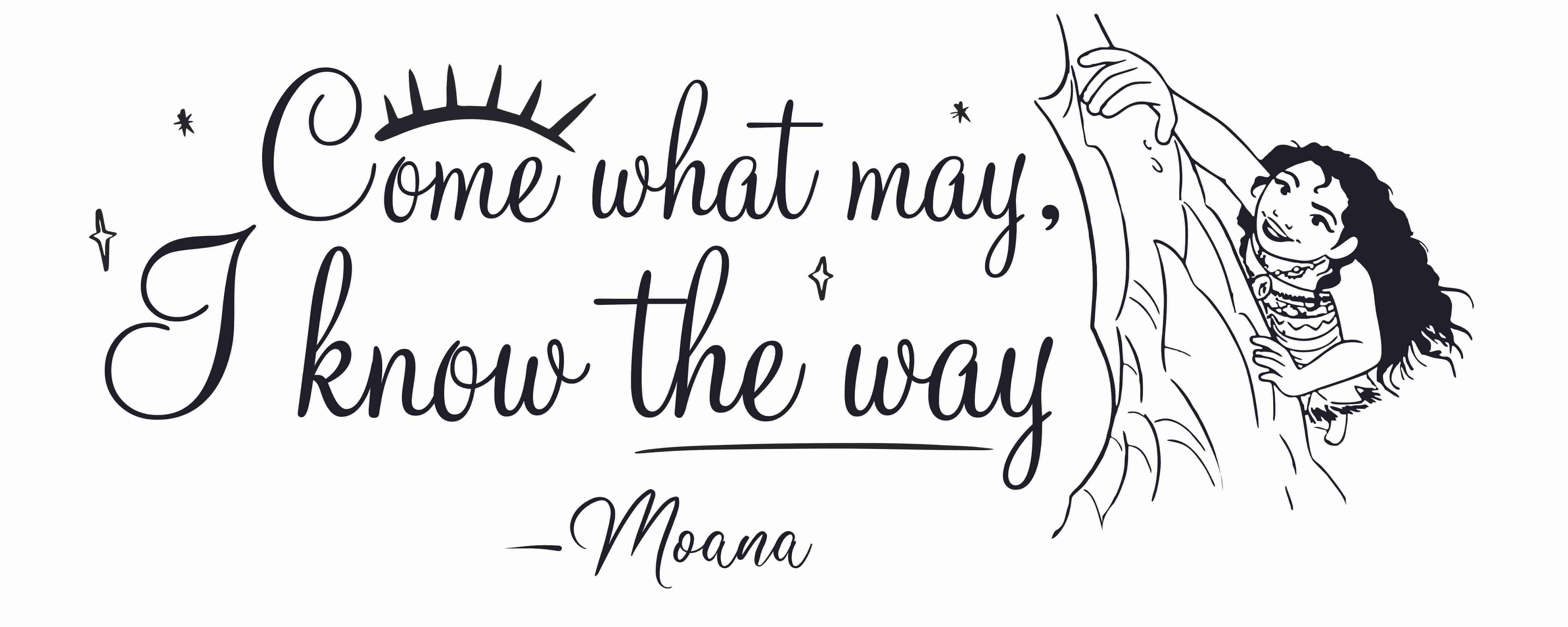 Vinyl Adhesive Moana Wall Art Decal - DIY Stick and Peel Walt ...
