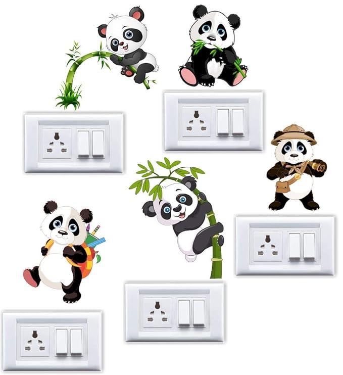 Vinyl Animals, 3D Cute Self-Adhesive Stickers for Switch Board Wall ...