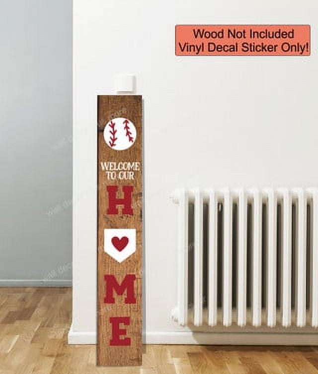Vinyl Art Decal - Vertical Sports Welcome to Our Home Baseball Art ...