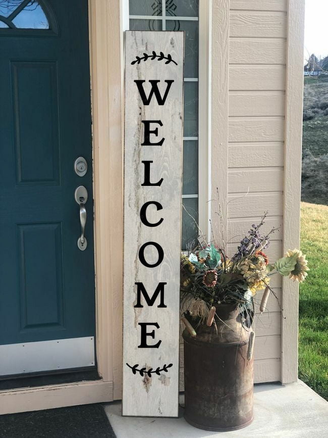 Vinyl Art Decal - Vertical Welcome Decal Lettering Art - Decal Sticker ...