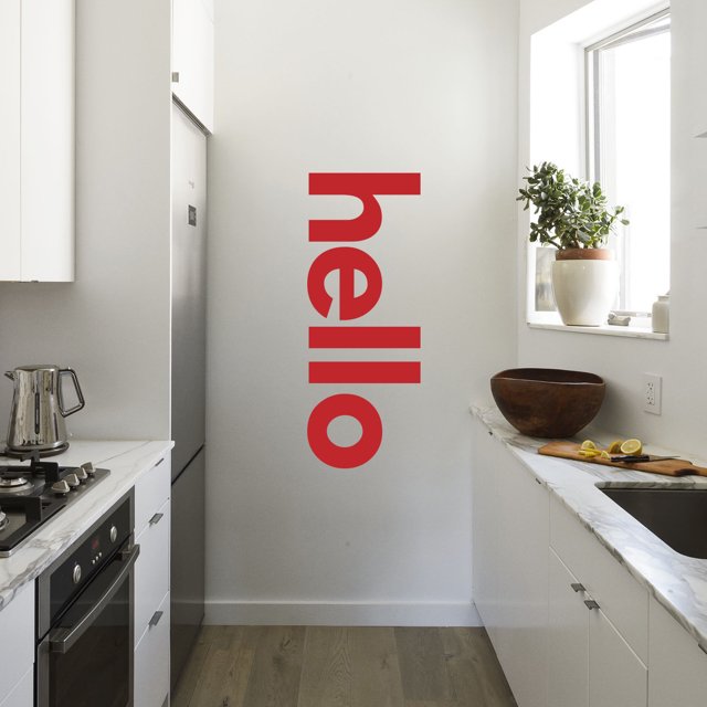 Vinyl Art Wall Decals - Hello Greeting - 60" x 23" Decorative Door ...