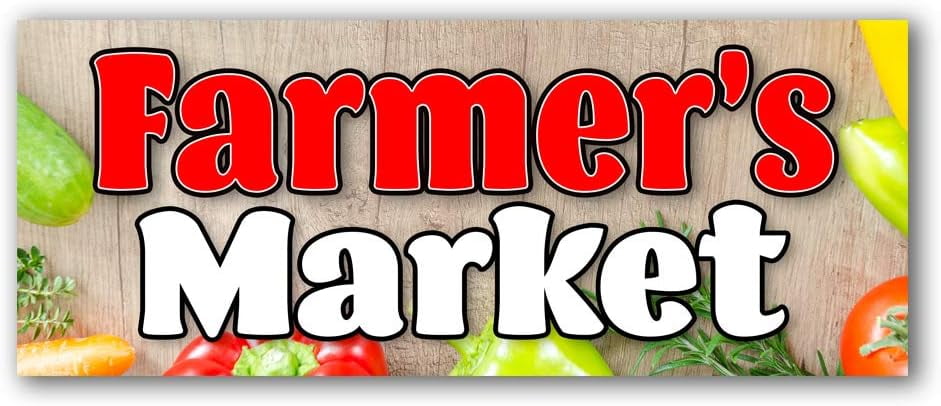 Vinyl Banner 5 Feet Wide by 2 Feet Tall - Farmers Market Event Signage ...