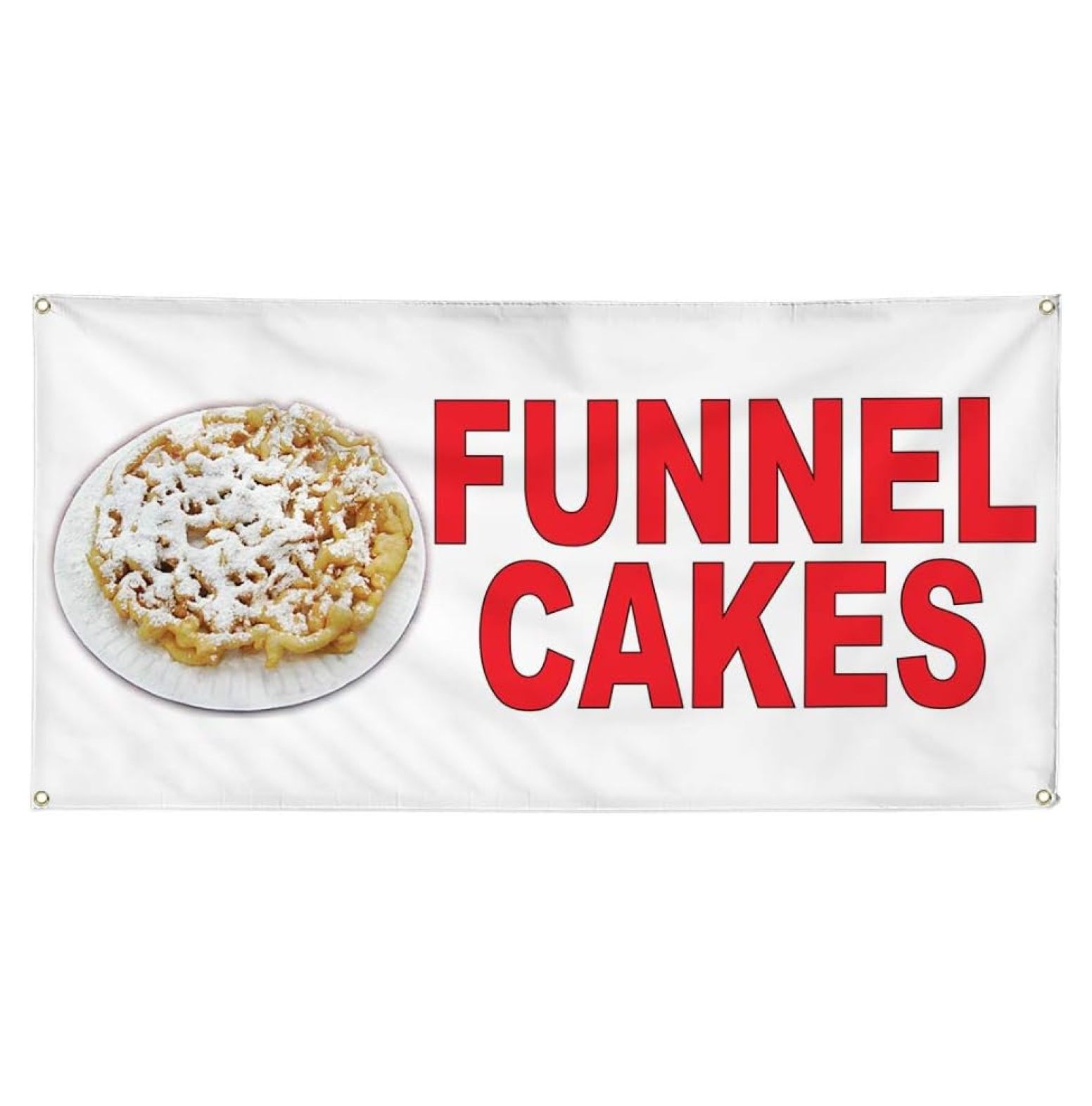 Vinyl Banner Multiple Sizes Funnel Cakes Red Food Bar Restaurant Truck ...