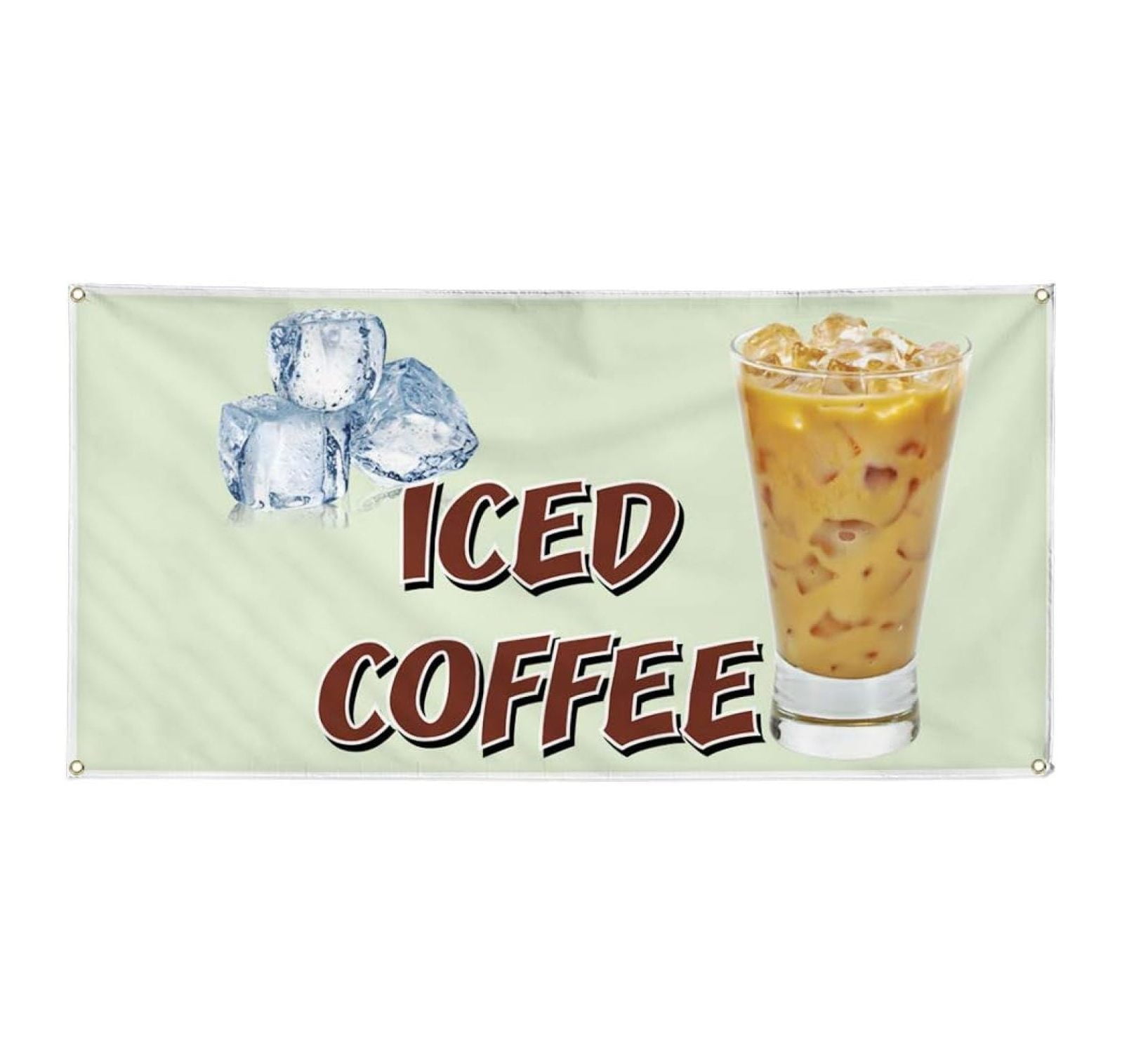 Vinyl Banner Multiple Sizes Iced Coffee Restaurant Cafe Bar D ...