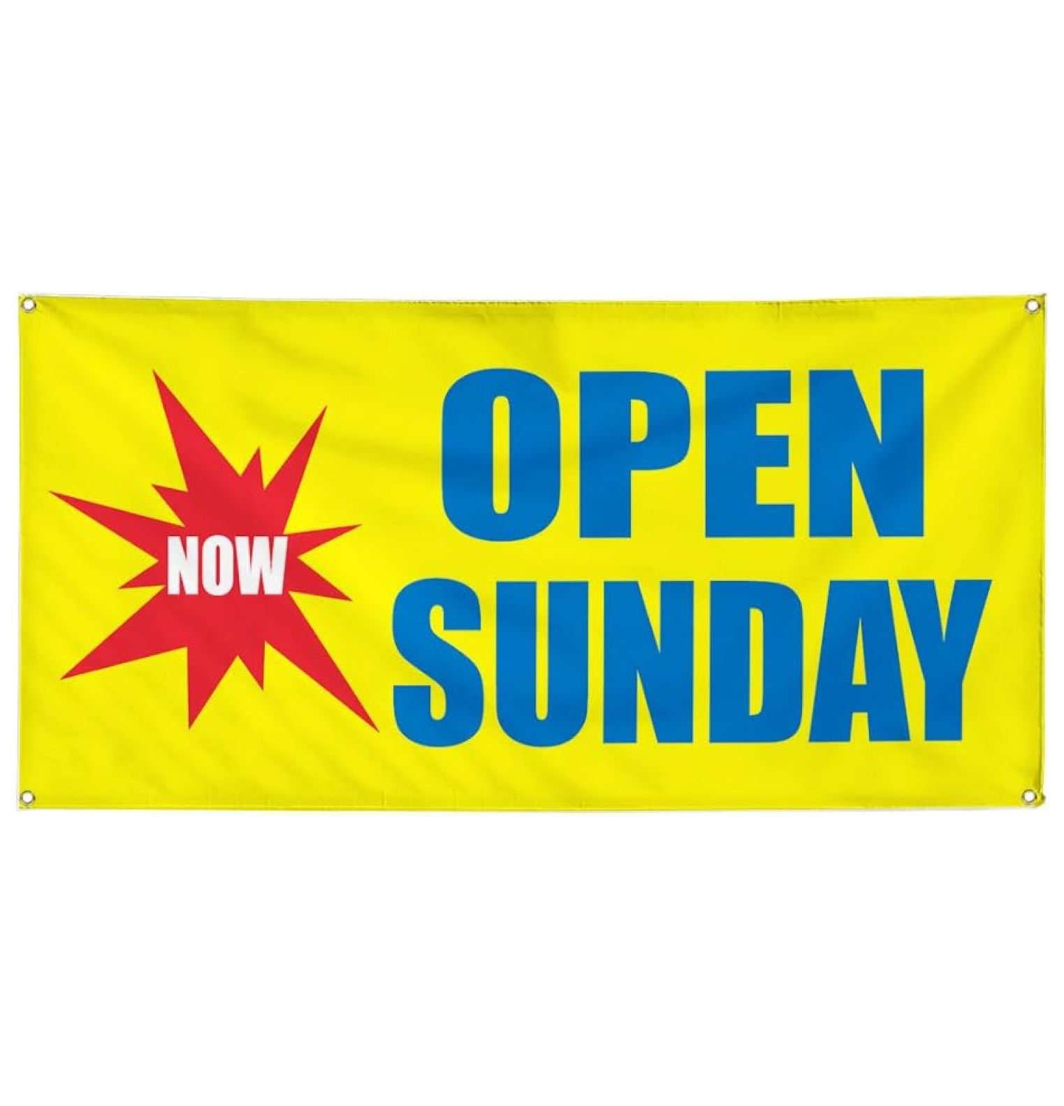 Vinyl Banner Multiple Sizes Now Open Sunday Business Business Outdoor ...