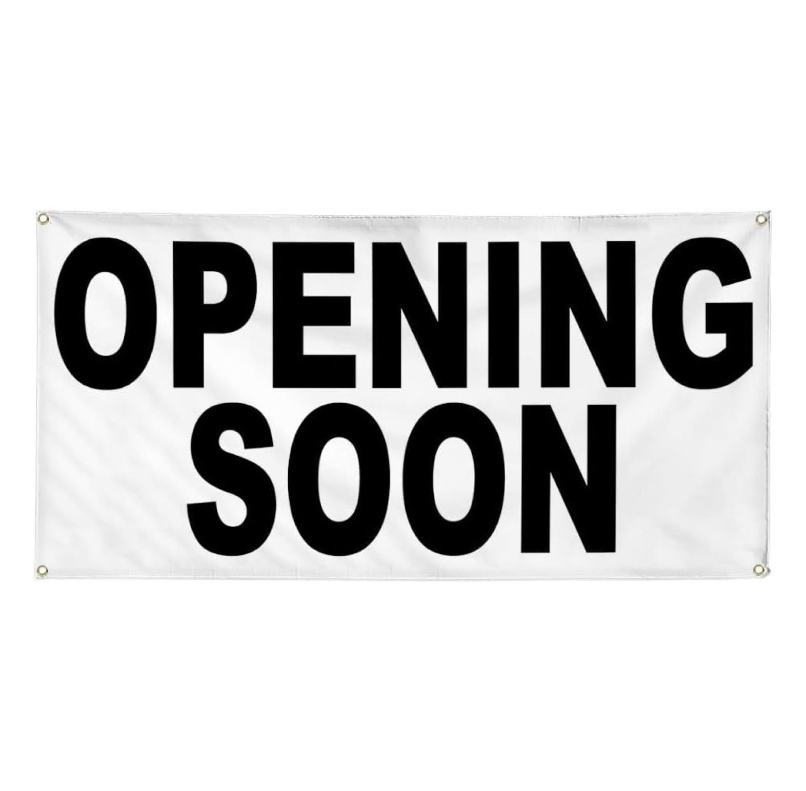 Vinyl Banner Multiple Sizes Opening Soon Black Business Outdoor ...