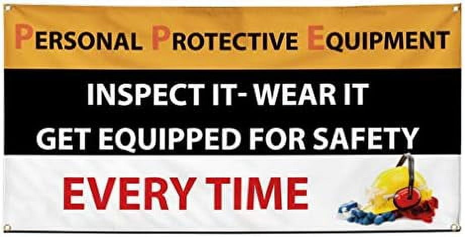Vinyl Banner Multiple Sizes Personal Protective Equipment Safety ...