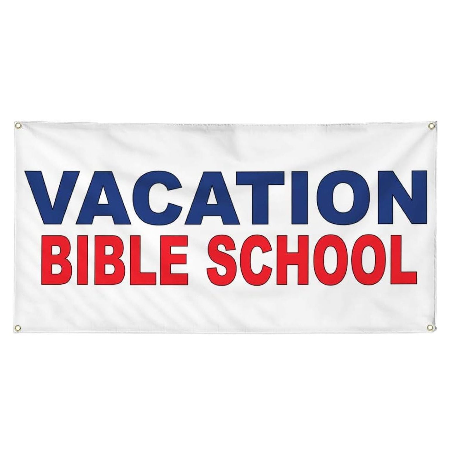 Vinyl Banner Vacation Bible School Blue Red 36x72 Inches - Outdoor ...
