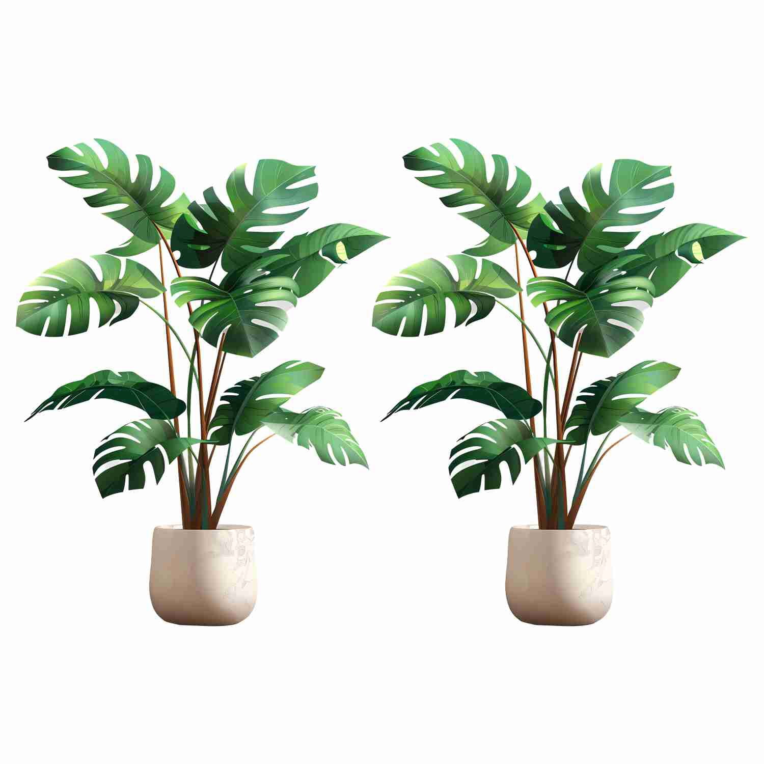 Vinyl Botanical Peel & Stick Wall Sticker | Green Leaf Removable Décor ...