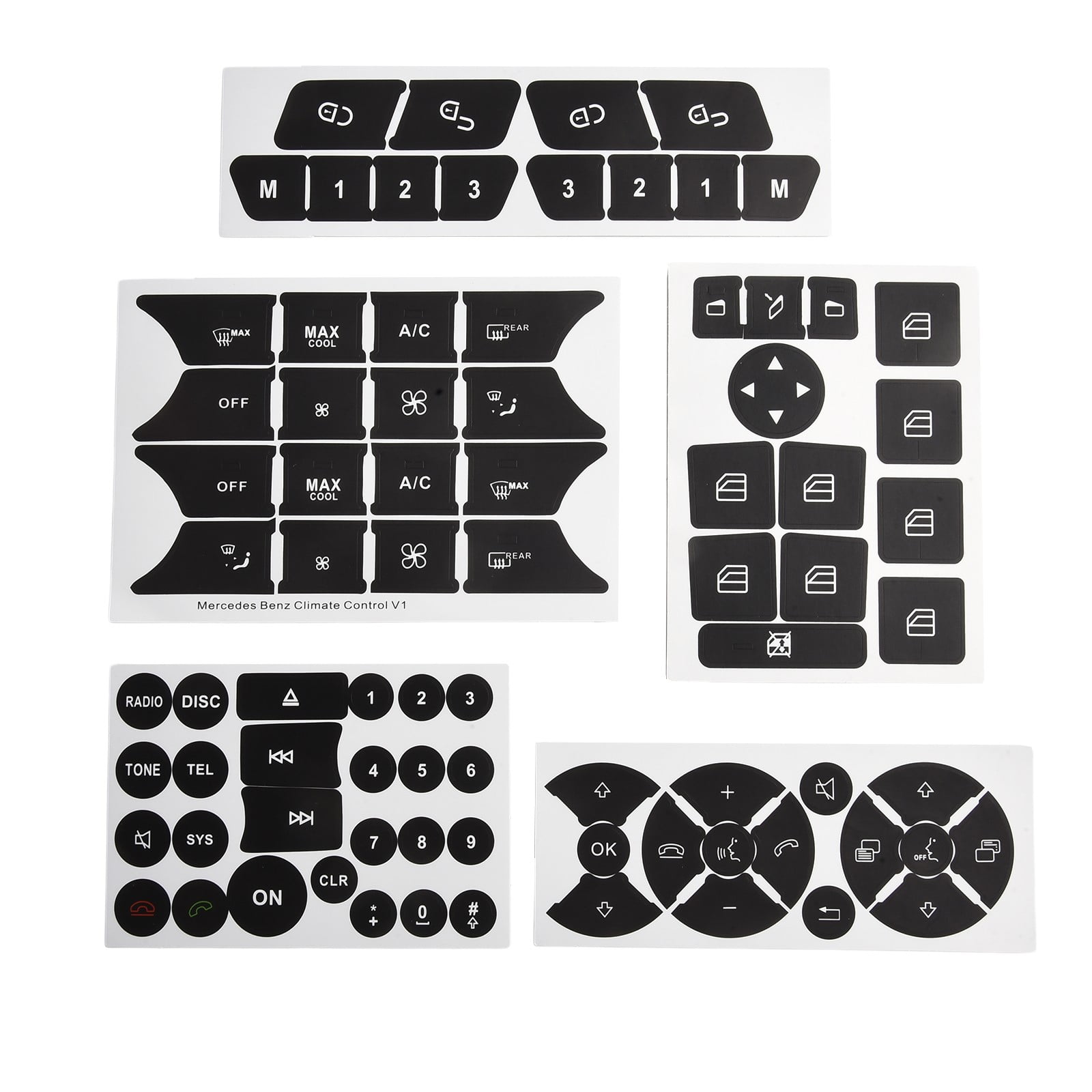 Vinyl Button Repair Stickers for Mercedes For Benz C E SLK Class ...