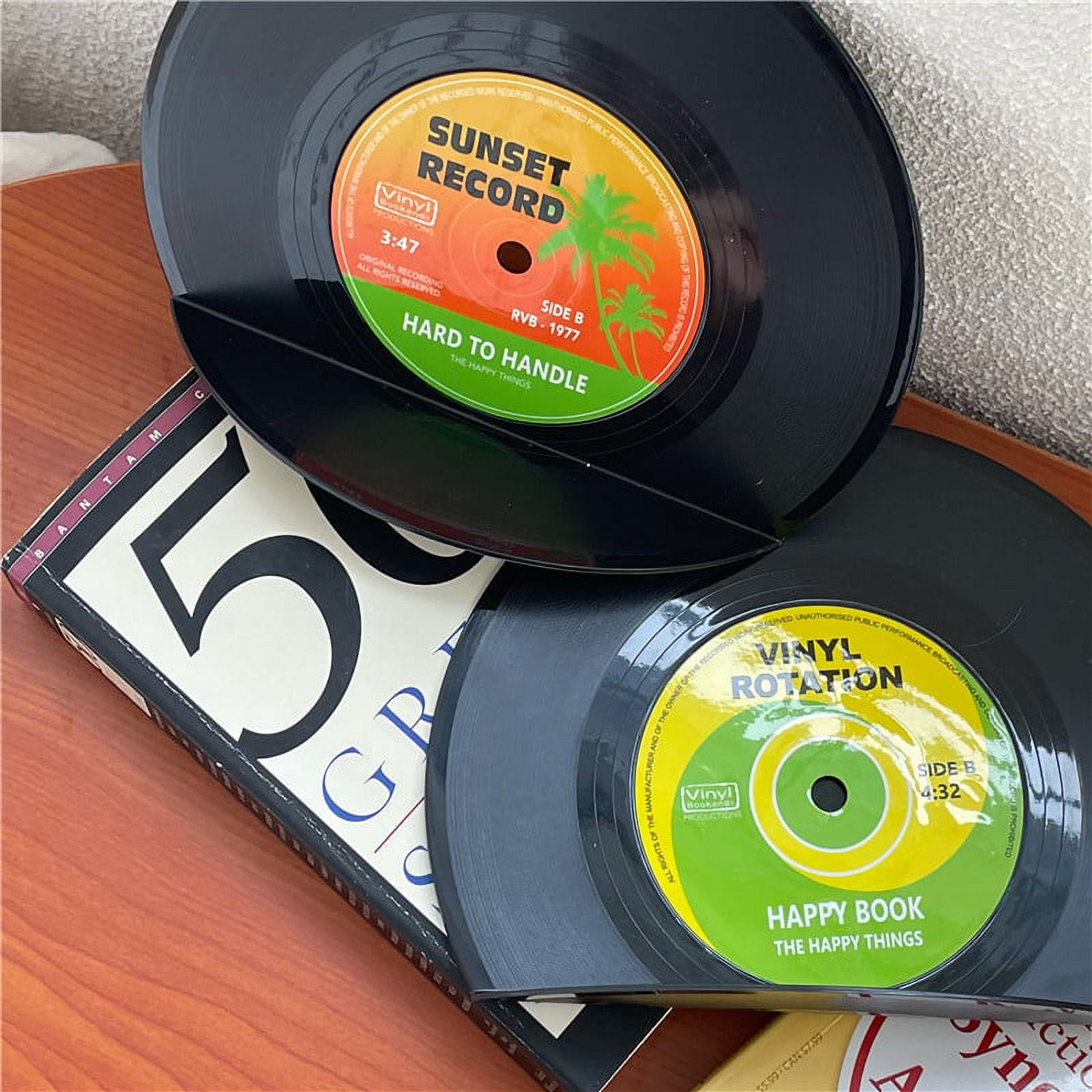 Vinyl CD Bookends Creative Record Bookstand Desktop Decoration Rubbie ...