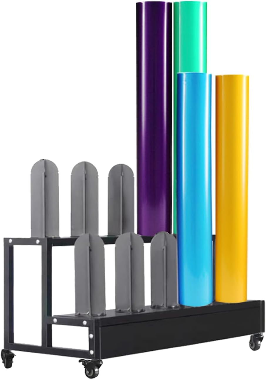 Vinyl Car Wrap Film Display Rack, 10 Rolls Commercial Textile Fabric ...