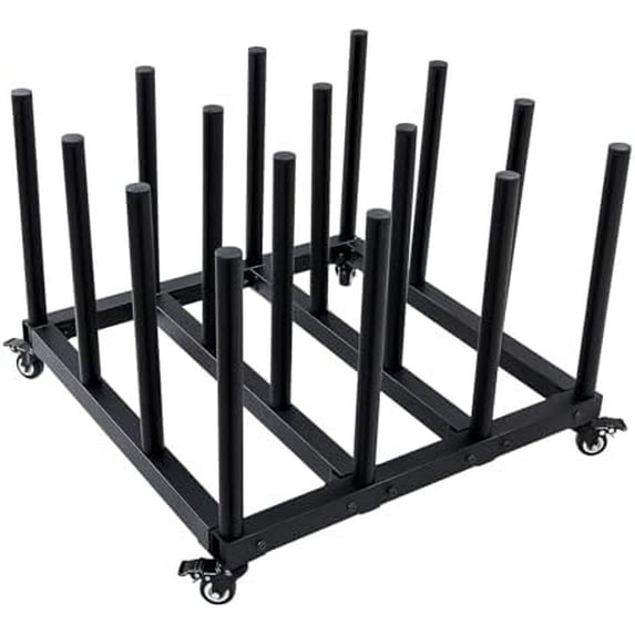 Vinyl Cart Mobile Rack,16 Roll Heavy Duty Media Roll Cart Organizer ...
