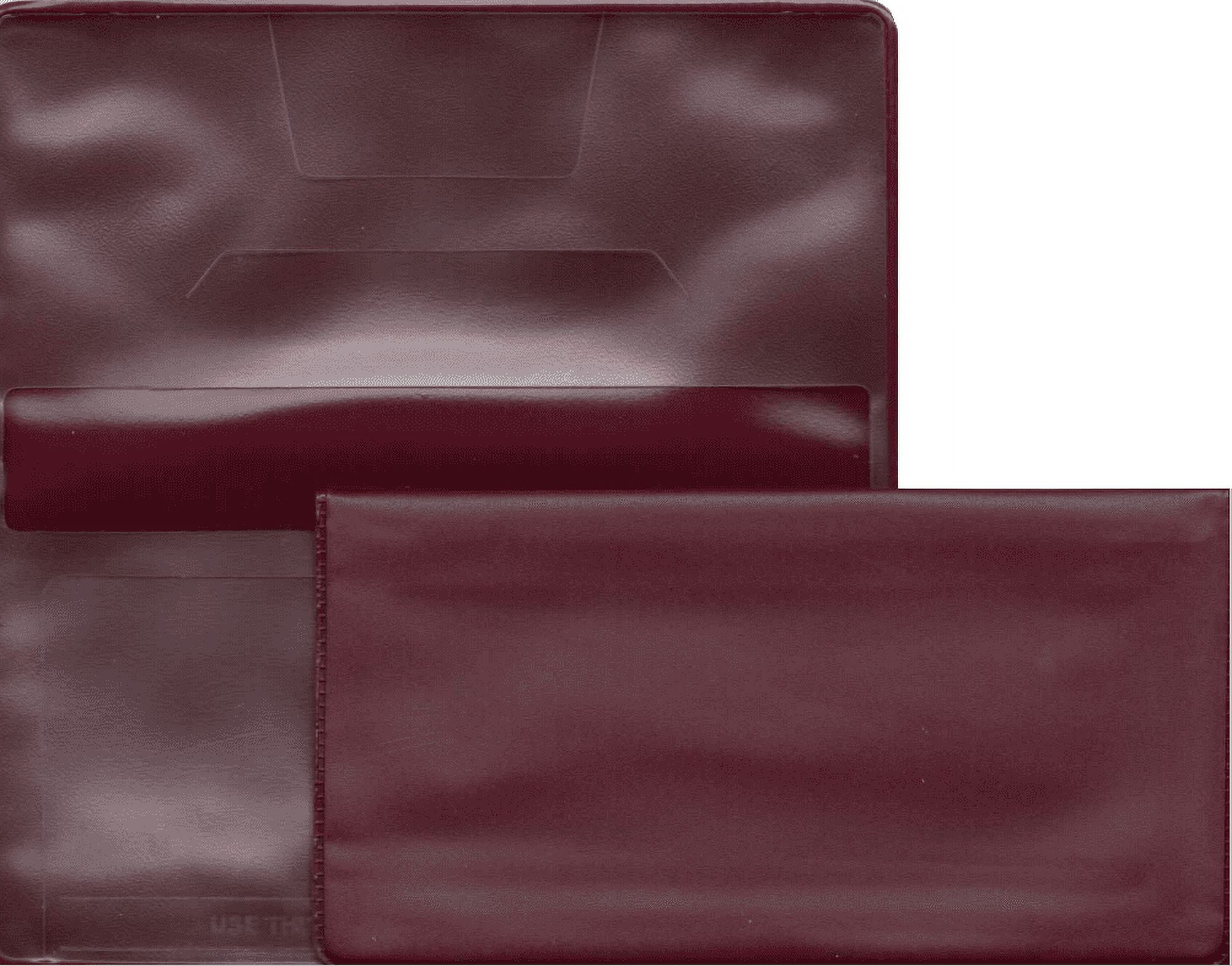 Vinyl Checkbook Cover for Top Tear Personal Checks (Jazzberry Maroon ...