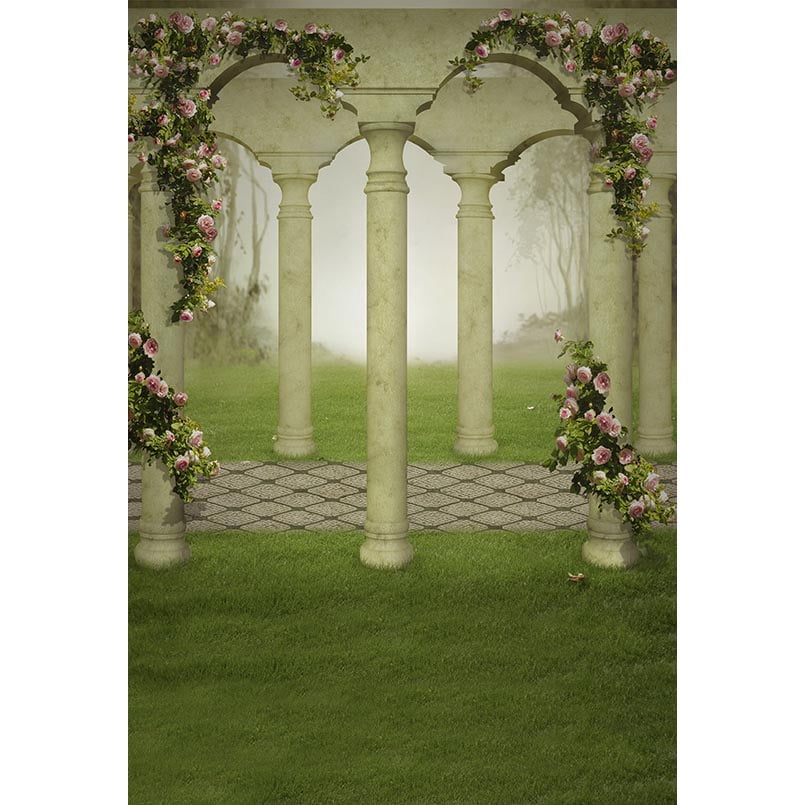 Vinyl Cloth Photography Backdrops St Column Grass Fantasy Background ...