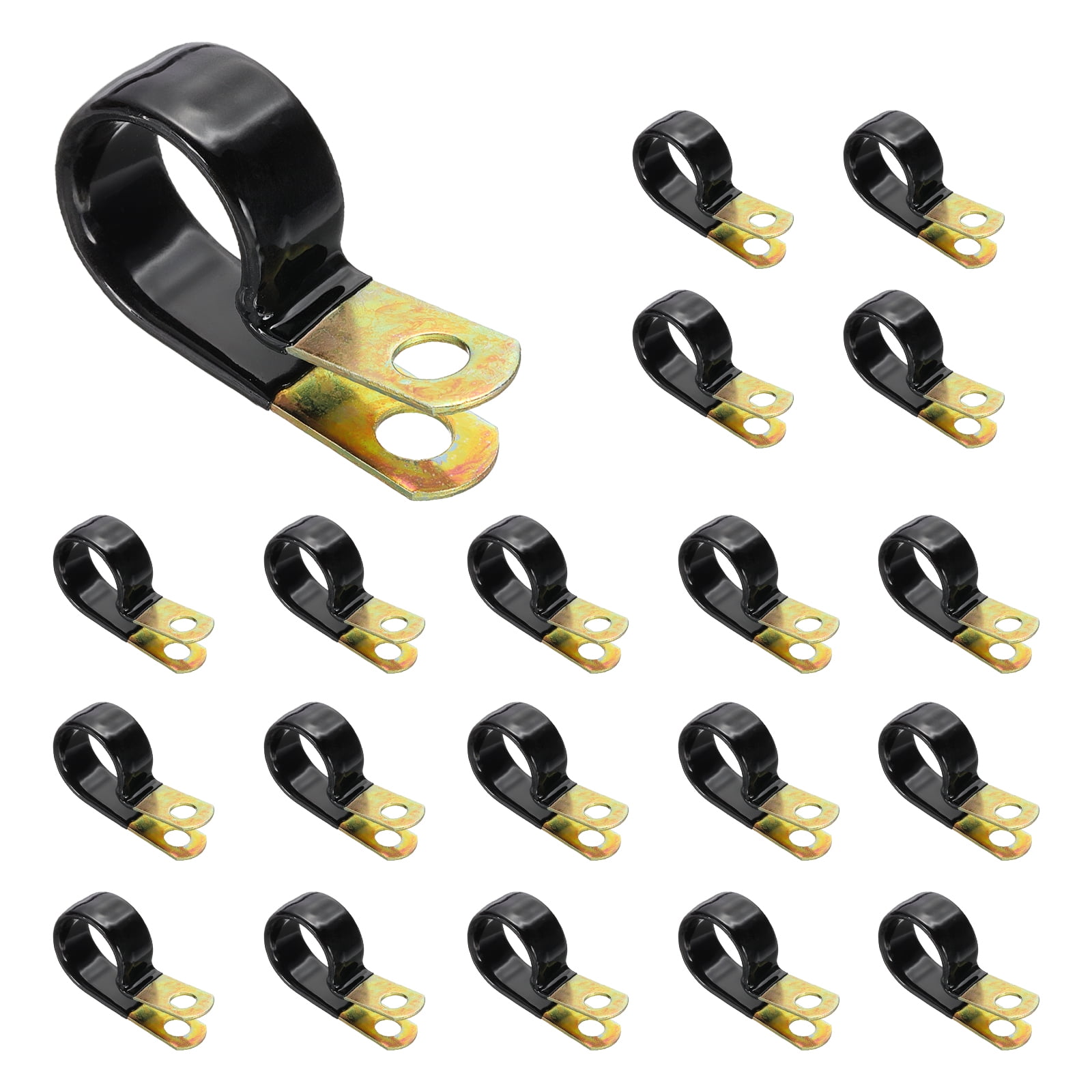 Vinyl Coated Cable Clamps Galvanized Steel Metal Cable Clips Rubber ...