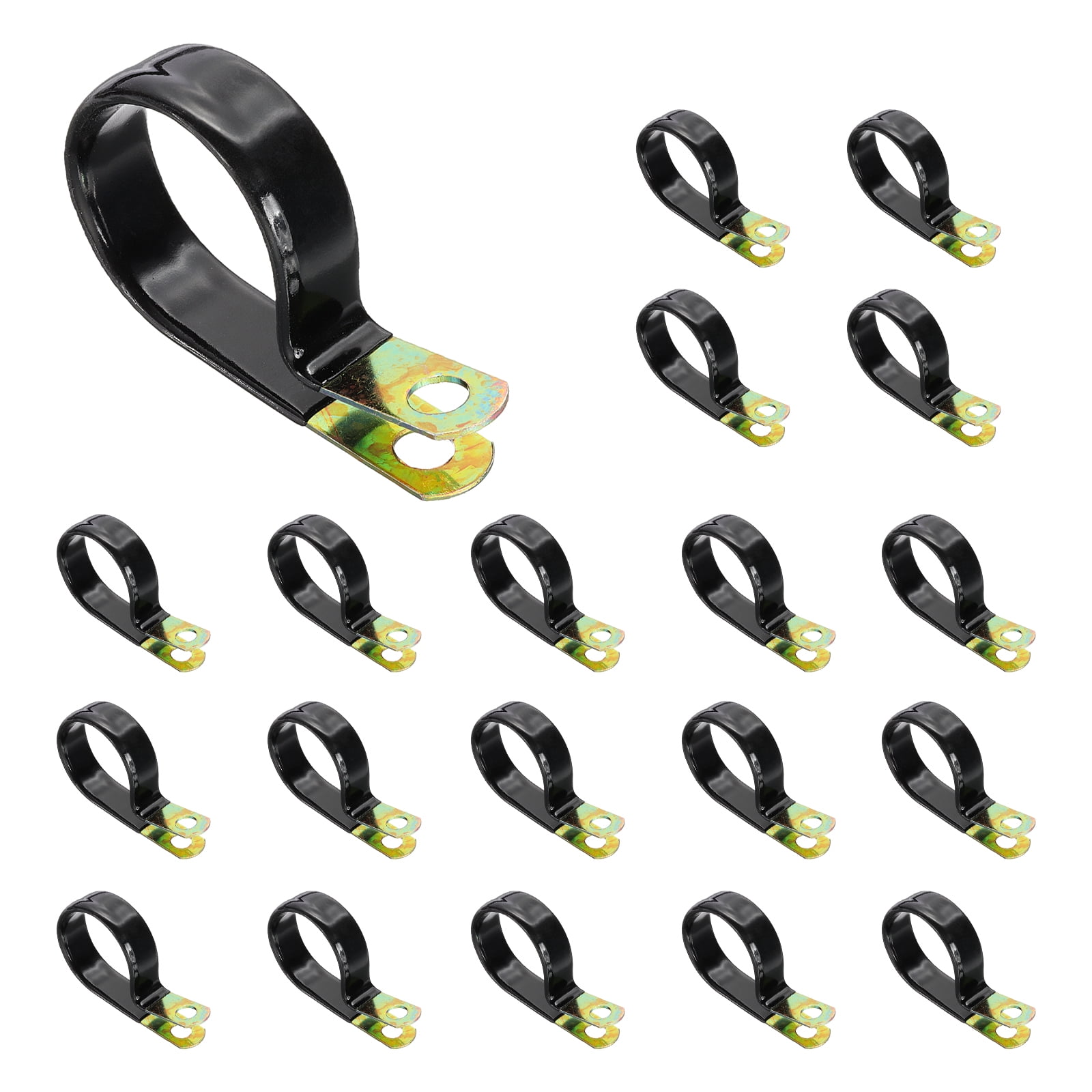 Vinyl Coated Cable Clamps Galvanized Steel Metal Cable Clips Rubber ...