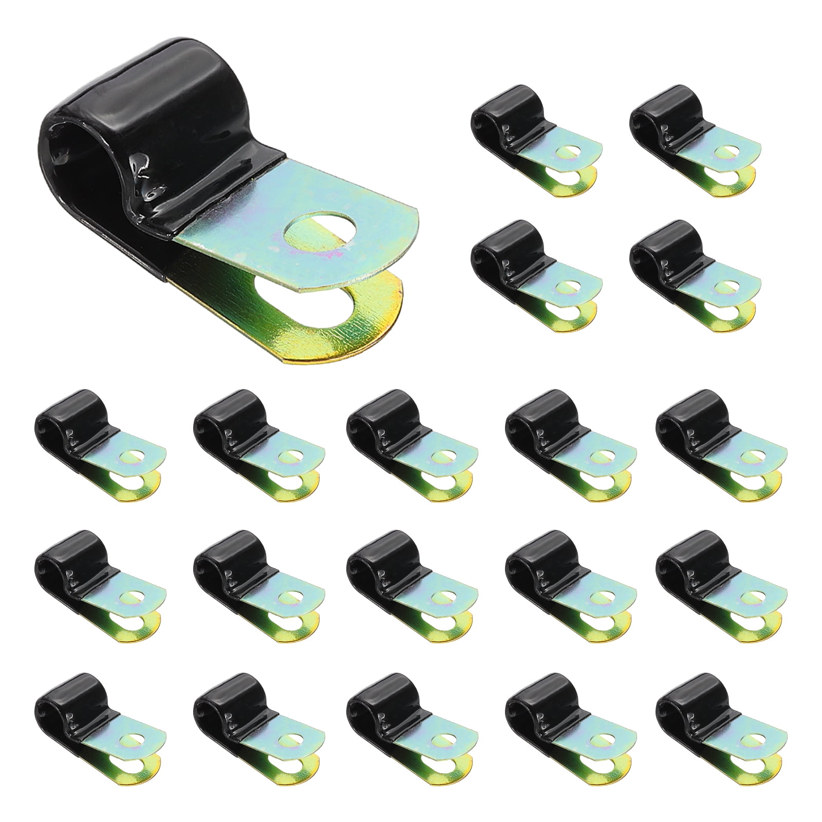 Vinyl Coated Cable Clamps Galvanized Steel Metal Cable Clips Rubber ...