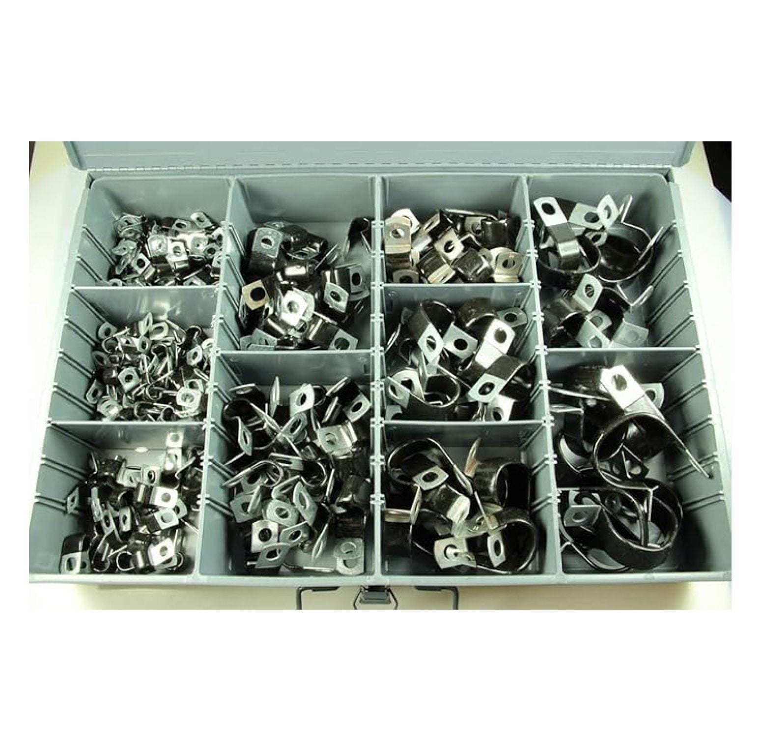 Vinyl Coated Clamp Kit - 235 Piece Assortment - 1/8" to 1 1/2" - Metal ...