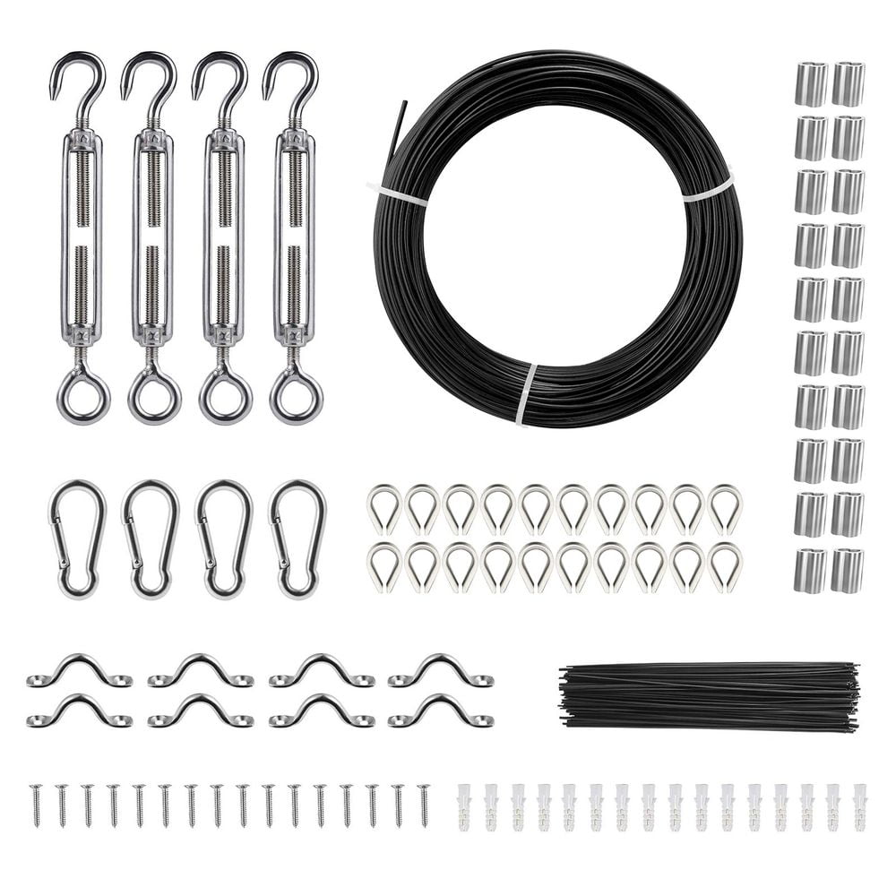 Vinyl Coated Stainless Steel Wire Rope Kit 3/32" Cable 1/16" Diameter ...
