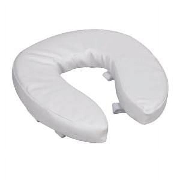 Vinyl Cushion Toilet Seat Riser ''White, Standard, 2 H (Seat), 1 Count ...