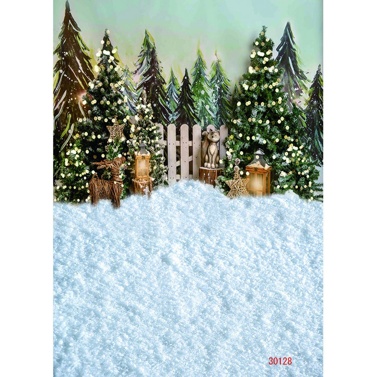 Vinyl Custom Christmas Tree Photography Backdrop Snow Gift Party r Kids ...