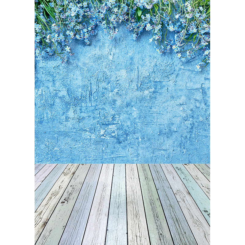 Vinyl Custom Photography Backdrops Props Flower Landscape Wooden floor ...