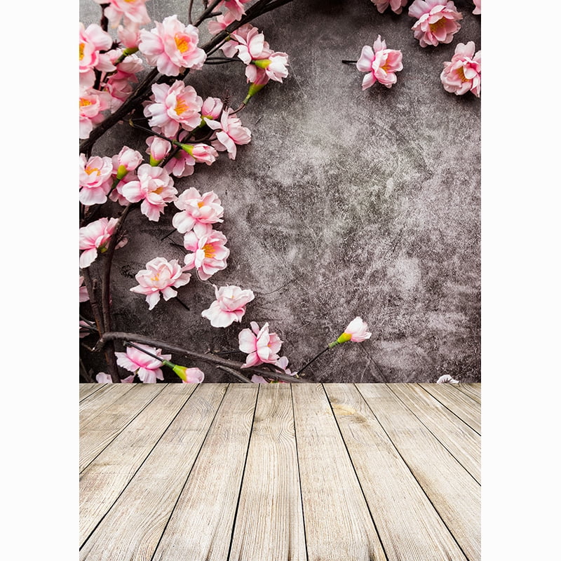 Vinyl Custom Photography Backdrops Props Flower Landscape Wooden floor ...