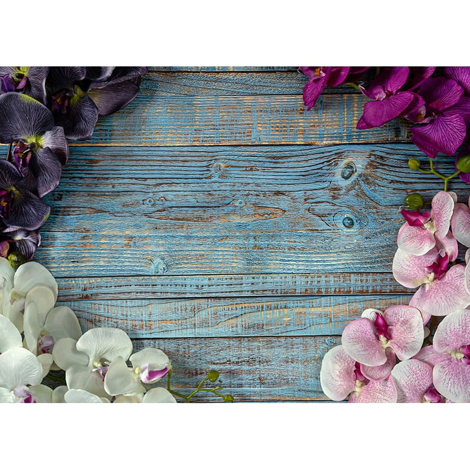 Vinyl Custom Photography Backdrops Props Flower Wood Planks Photo ...
