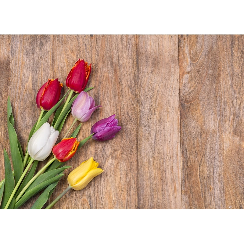 Vinyl Custom Photography Backdrops Props Flower Wood Planks Photo ...