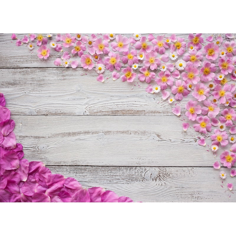 Vinyl Custom Photography Backdrops Props Flower Wood Planks Photo ...