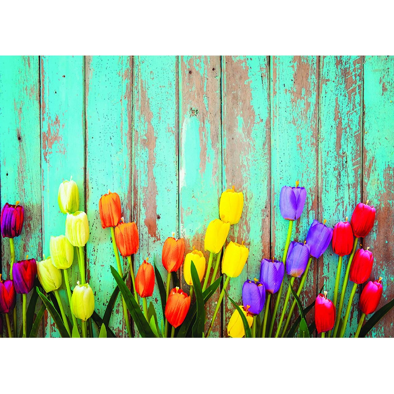 Vinyl Custom Photography Backdrops Props Flower Wooden floor Photo ...