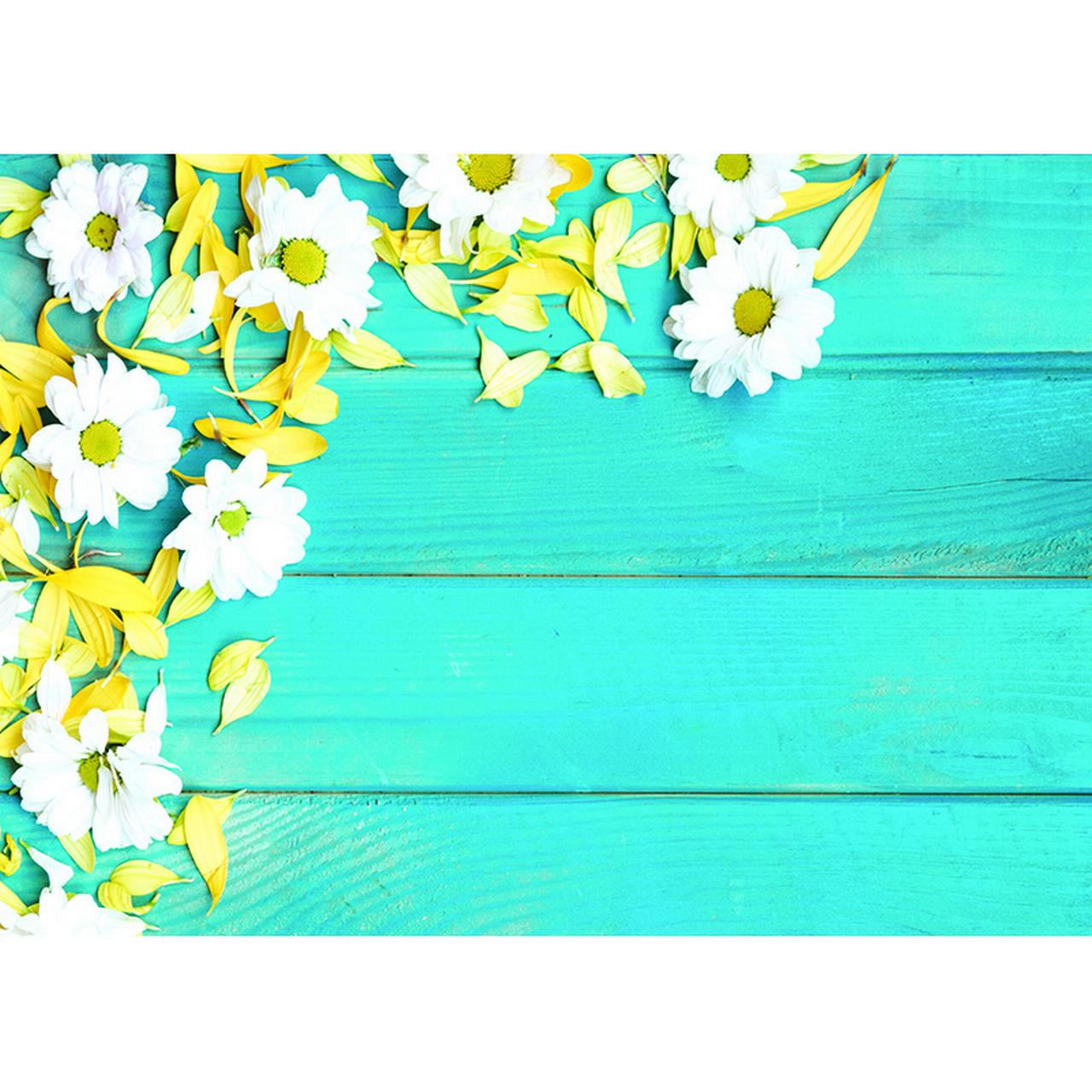 Vinyl Custom Photography Backdrops Props Flower Wooden floor Photo ...