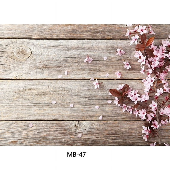 Vinyl Custom Photography Backdrops Props Spring Flower Wood Board Photo ...