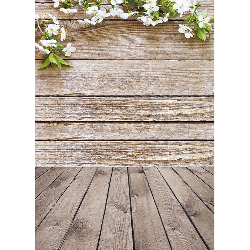 Vinyl Custom Photography Backdrops Wall And Wood Floor Flower Planks ...