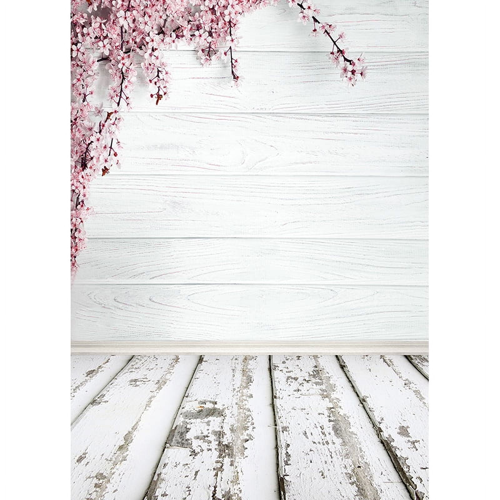 Vinyl Custom Photography Backdrops Wall And Wood Floor Flower Planks ...