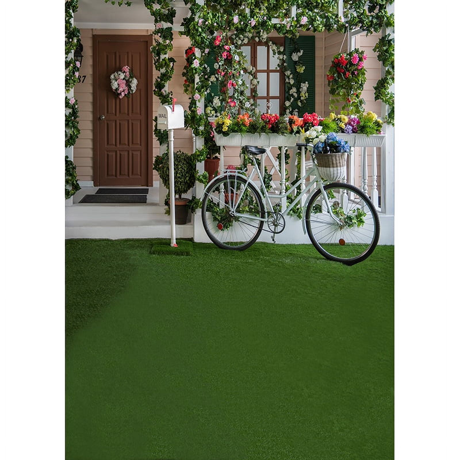 Vinyl Custom Photography Backdrops Wall And Wood Floor Flower Planks ...