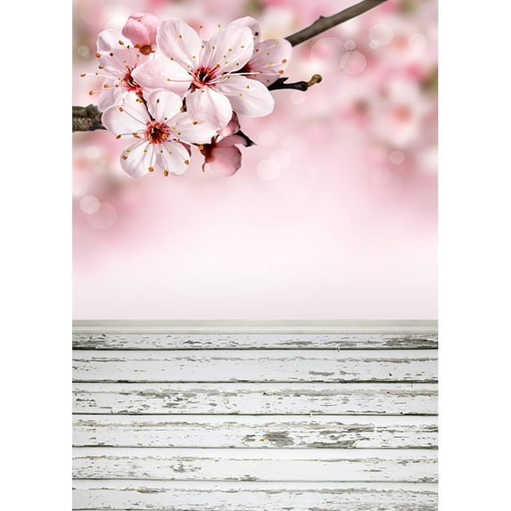 Vinyl Custom Photography Backdrops Wall And Wood Floor Flower Planks ...