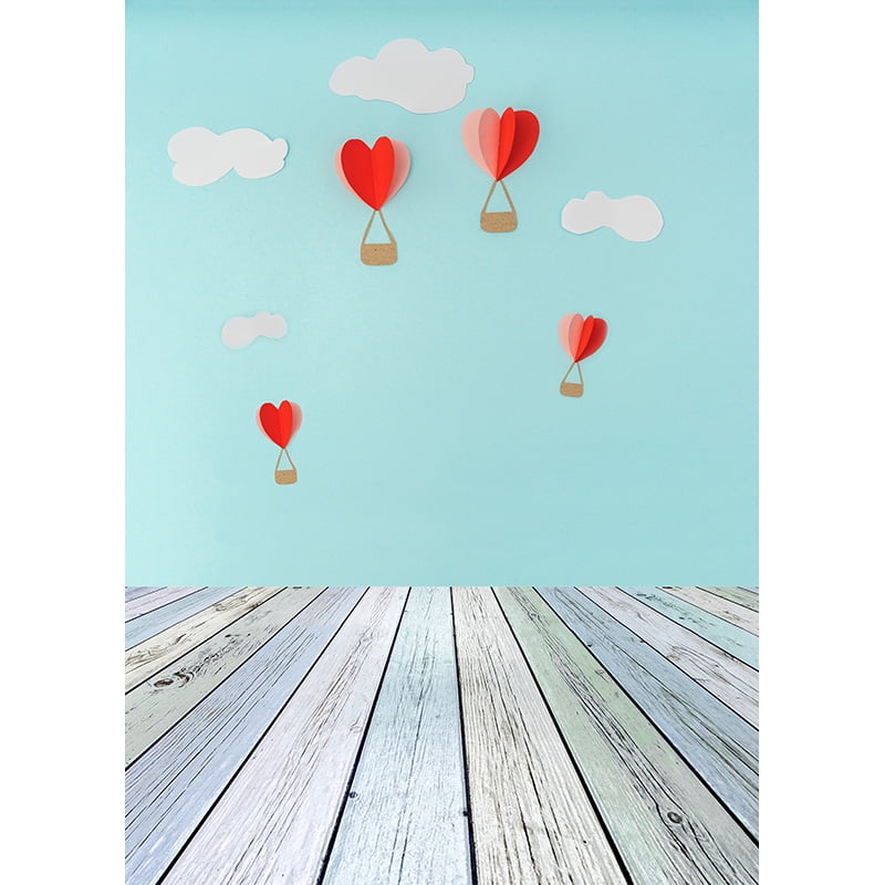 Vinyl Custom Photography Backdrops Wall And Wood Floor Flower Planks ...