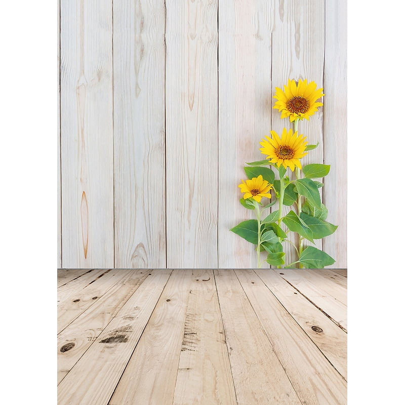 Vinyl Custom Photography Backdrops Wall And Wood Floor Flower Planks ...