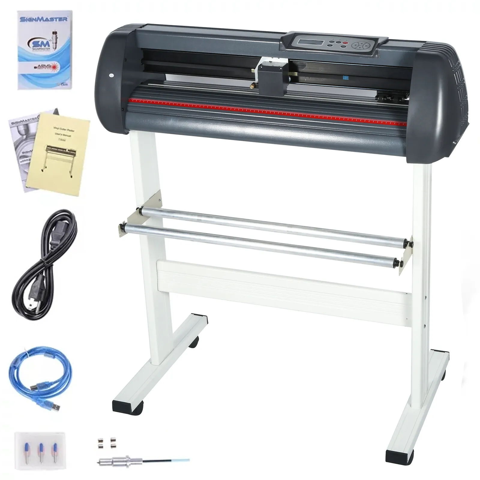 Vinyl Cutter Machine, 34in / 870mm, LED Plotter Printer, 10-800mm/s （32 ...