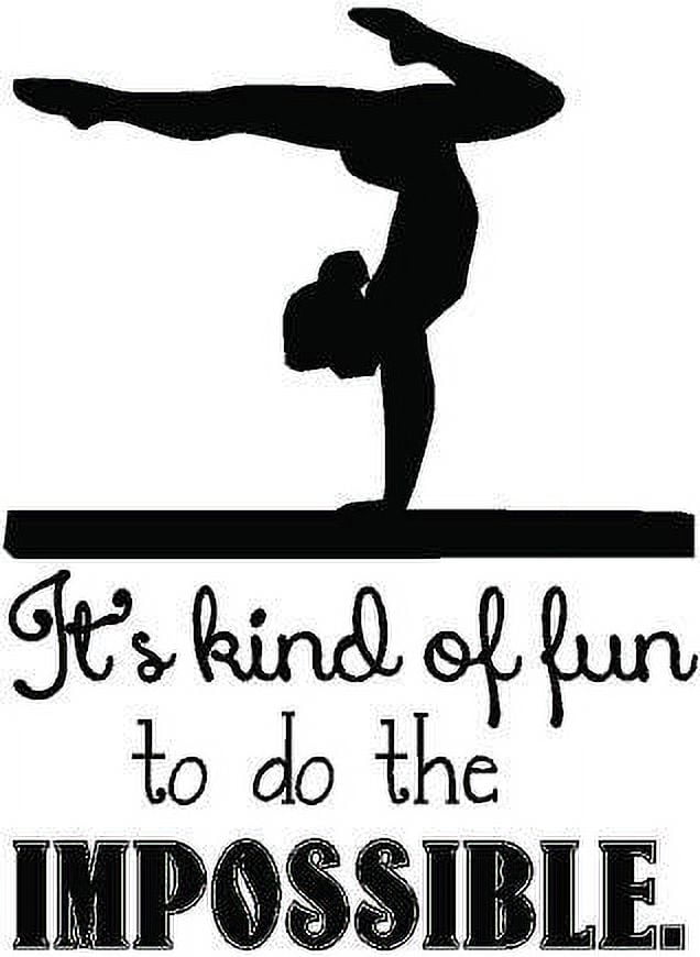 Vinyl Decal: Gymnastics Wall Lettering - Vinyl Decal / Sticker - 20"x14 ...